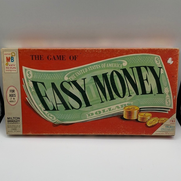 Milton Bradley | Toys | Vintage Milton Bradley Easy Money Board Game ...